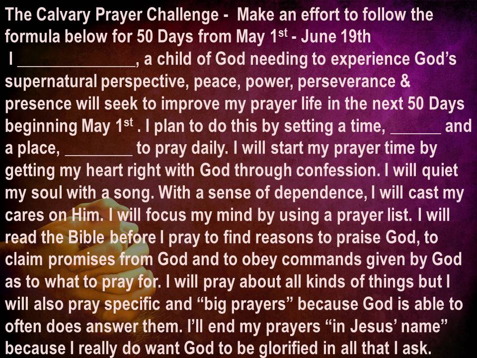 Please join us tomorrow at Calvary Chapel as we begin our new series ...